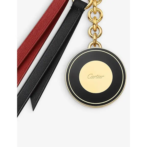 Cartier Diabolo De Logo-Embossed Gold-Toned Metal And Leather Bag